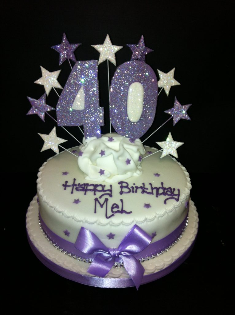 Purple Glitter and Stars Cake - Peter Herd